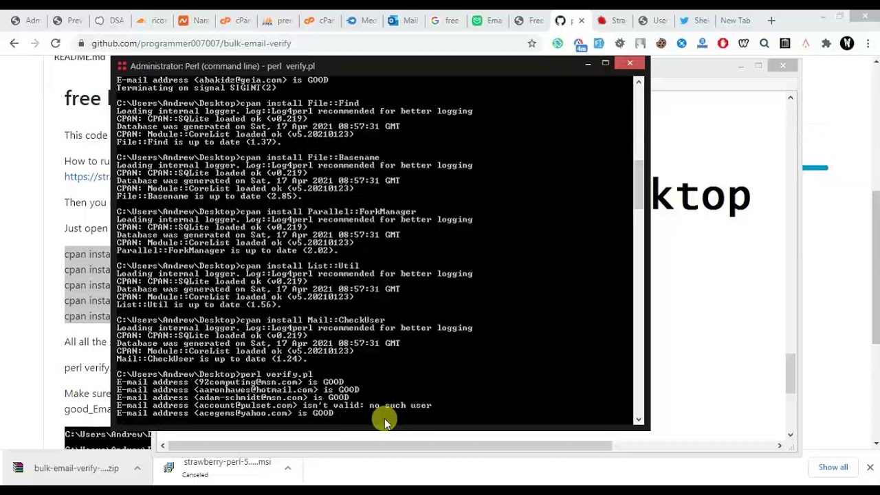 Free Bulk Email Verifier Script Github | Windows