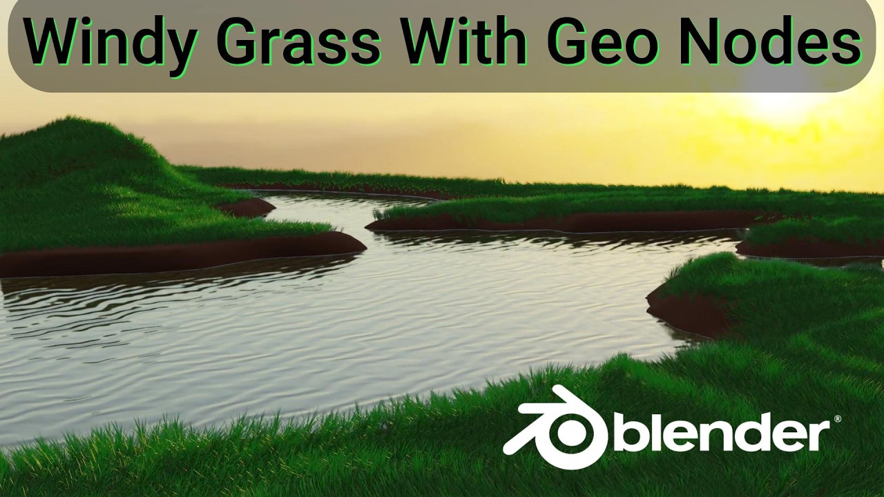 Blender Windy Grass Animation | Geometry Nodes Tutorial