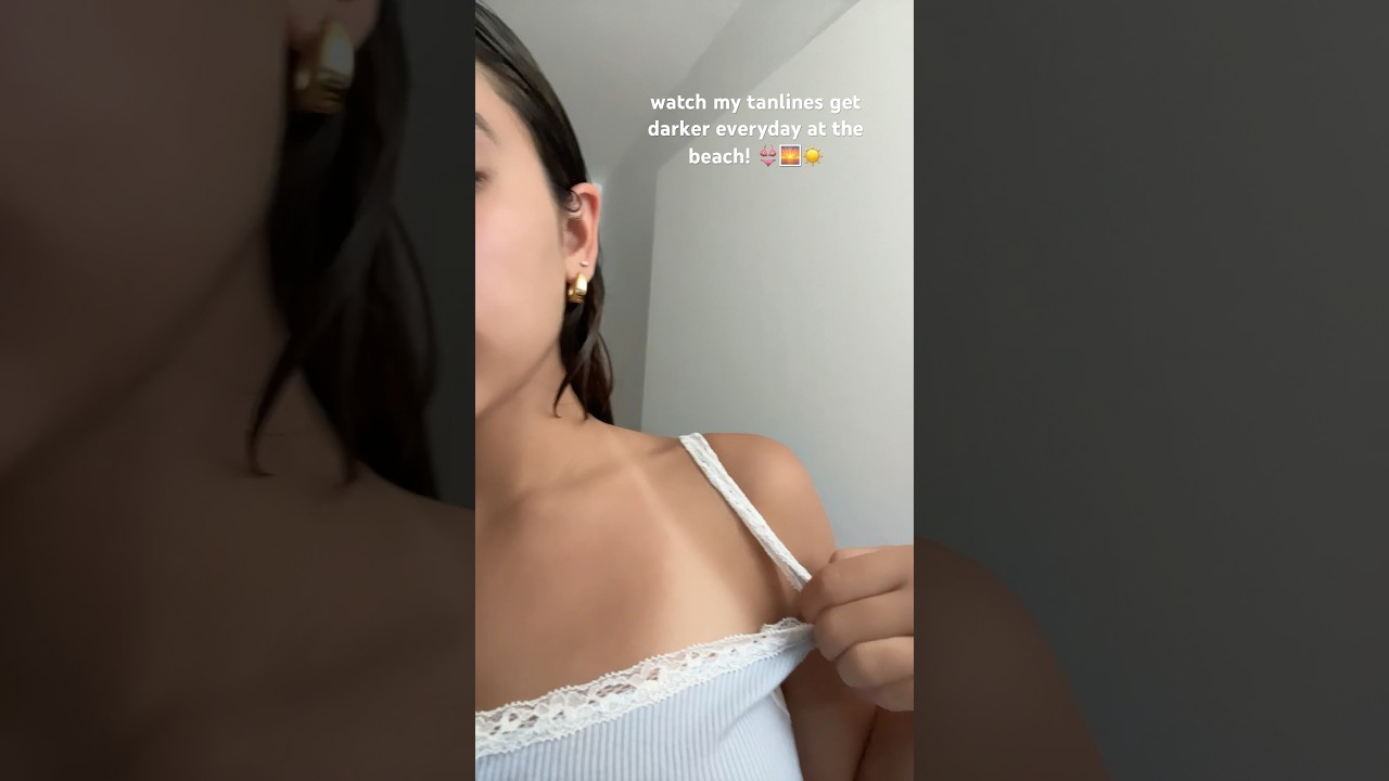 watch my tanlines get better for a week at the beach! #tanning #tanlines #tan #summer #fyp 🌅👙