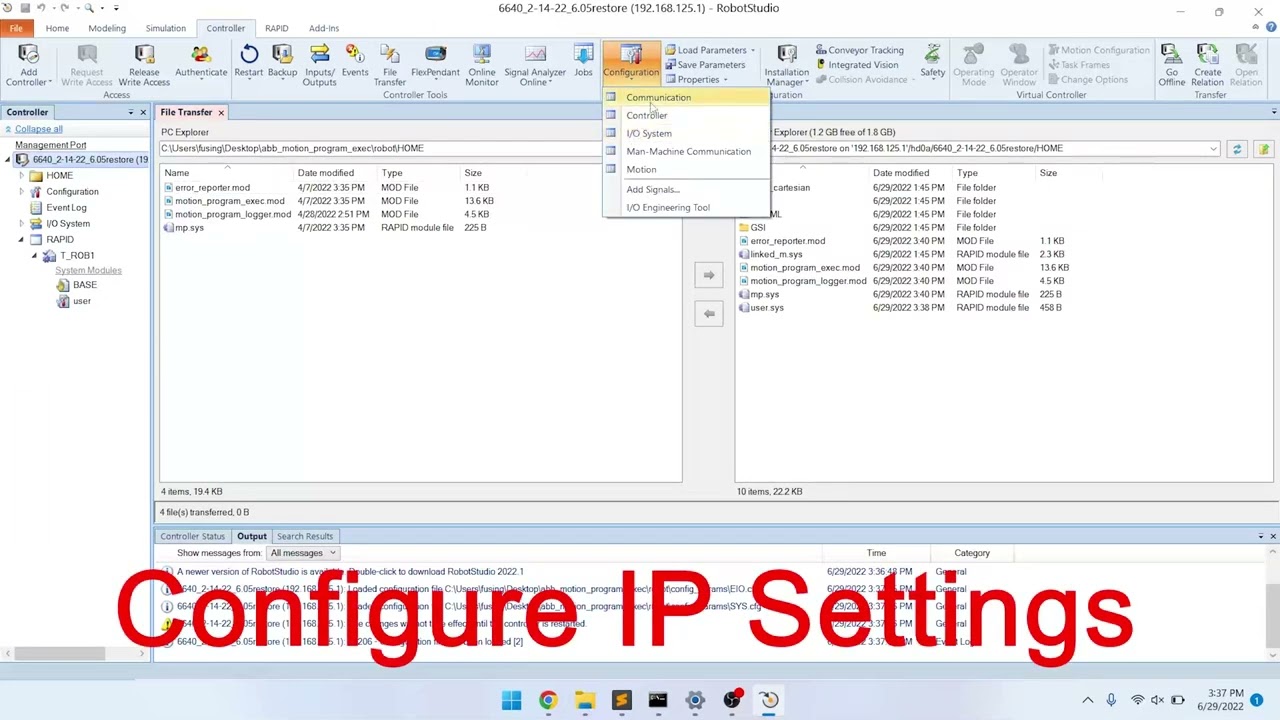 ABB RAPID Python Interface Setup Instruction