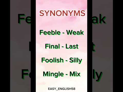 SYNONYMS!