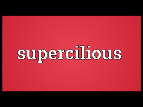 Supercilious Meaning