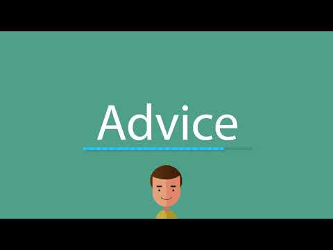 How to pronounce Advice