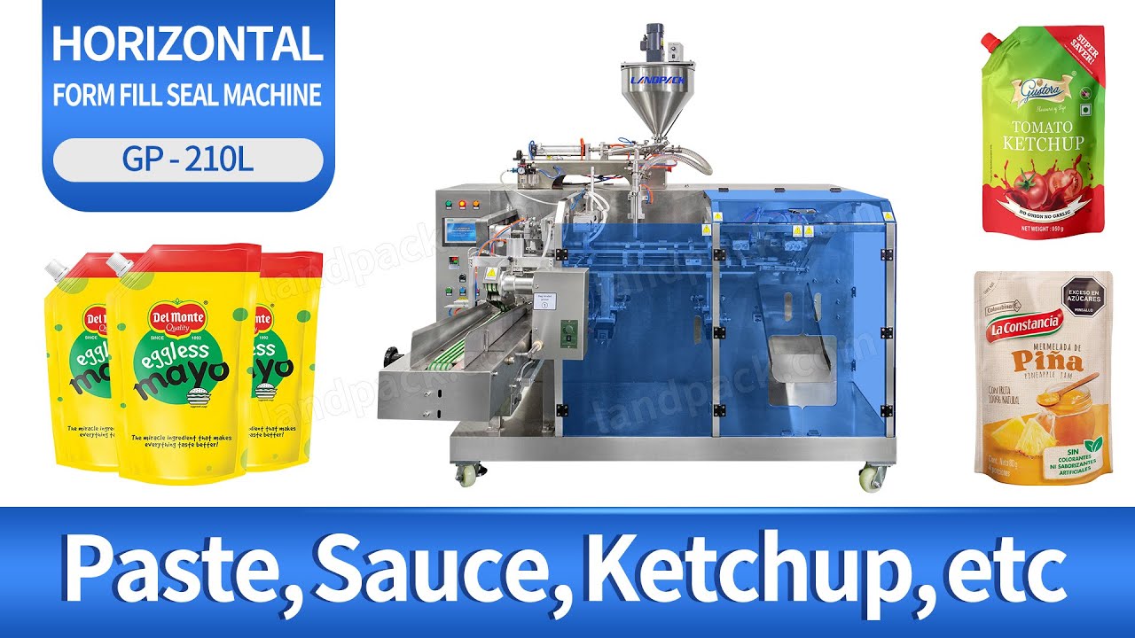 Automatic Liquid Paste Horizontal Pouch Doypack Packing Packaging Machine