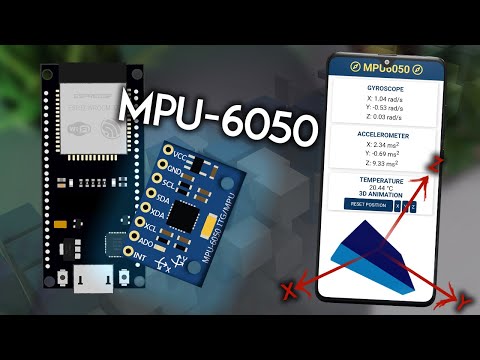 ESP32 Web Server with MPU-6050 Accelerometer and Gyroscope (3D object representation)