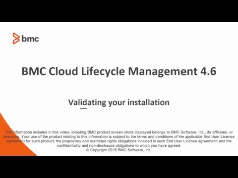 Verifying the BMC Cloud Lifecycle Management installation