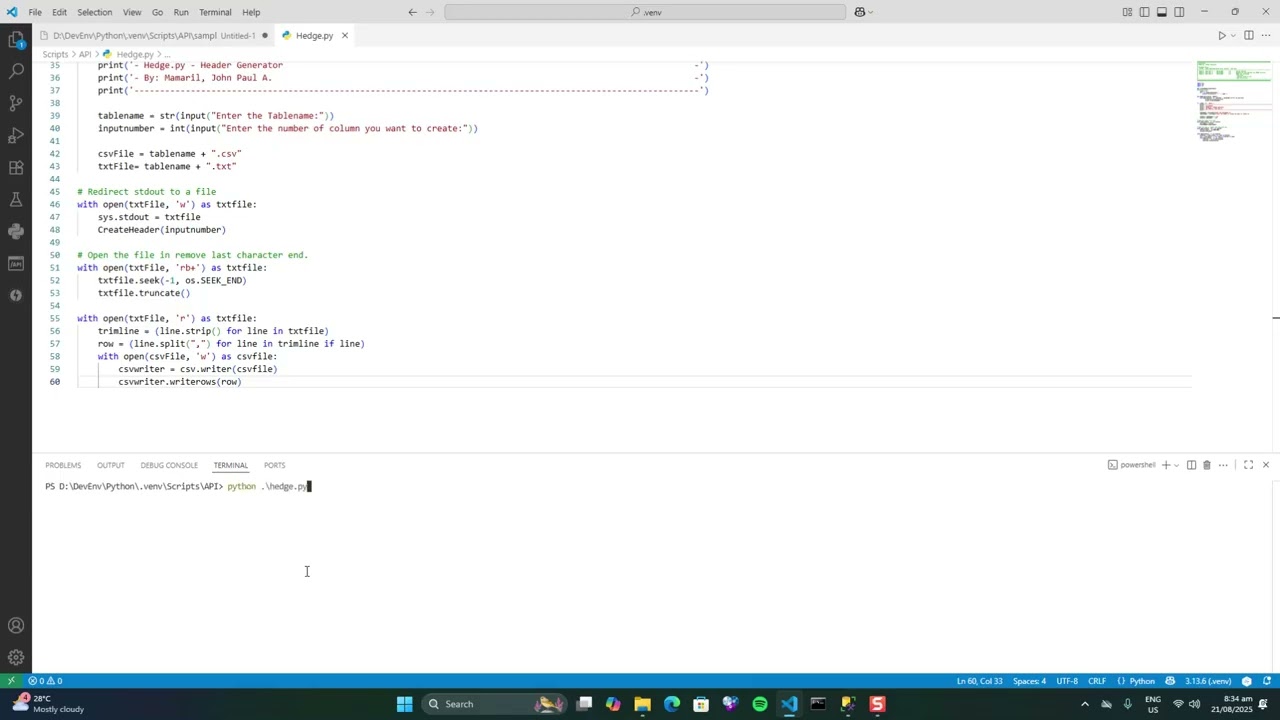 Python CSV File import into SQL Server