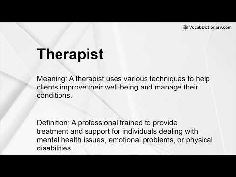 Therapist Meaning