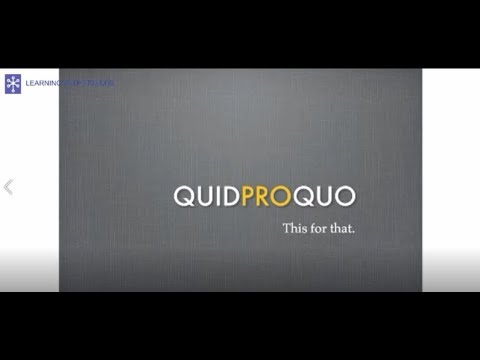 The Quid Pro Quo