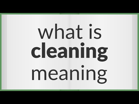 Cleaning | meaning of Cleaning