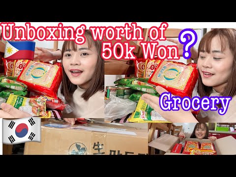 UNBOXING 50,000 WON WORTH OF GROCERY | PHILIPPINE MART |Online Shopping