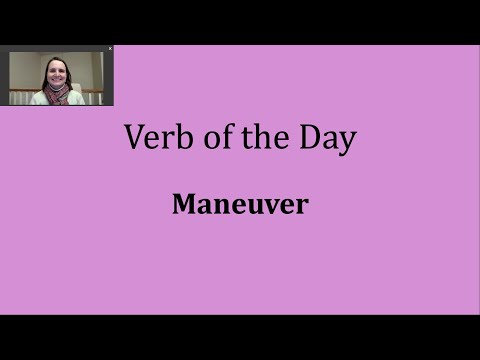 Verb of the Day - Maneuver