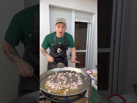 ARROZ CON MARISCO 🦐 en PAELLA! #viral #marisco #viral #short