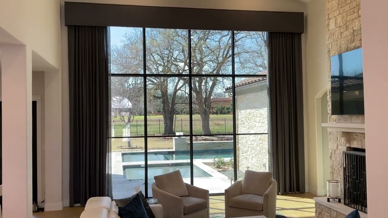 Cornice Box with Motorized Draperies