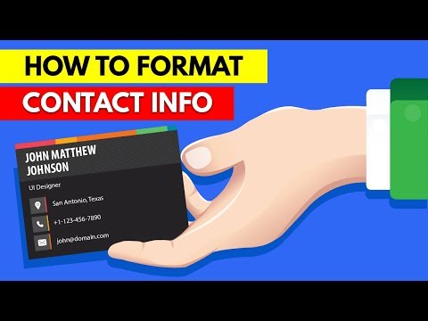 Resume Contact Information Format | How to Write Contact Info In Resume To Attract Employers
