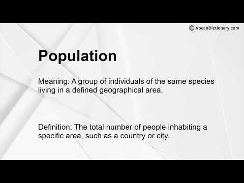 Population Meaning