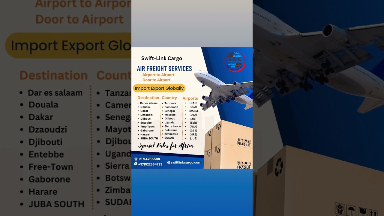Special Air Cargo for Africa #swiftlinkcargo #cargo #logisticscompany #courier #allcargologistics