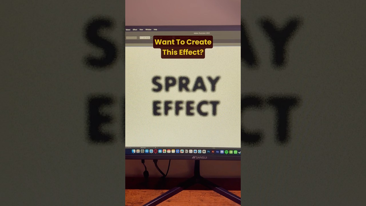 How to the spray effect to your texts in Adobe Illustrator 💫 #illustratortutorial #illustratortips