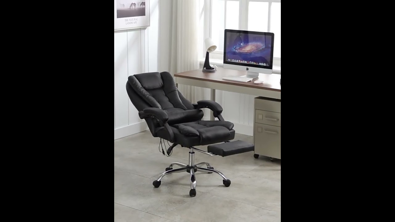 （Tutorial de instalación）Silla Escritorio Ejecutiva Ergonomica Ajustable Reclinable