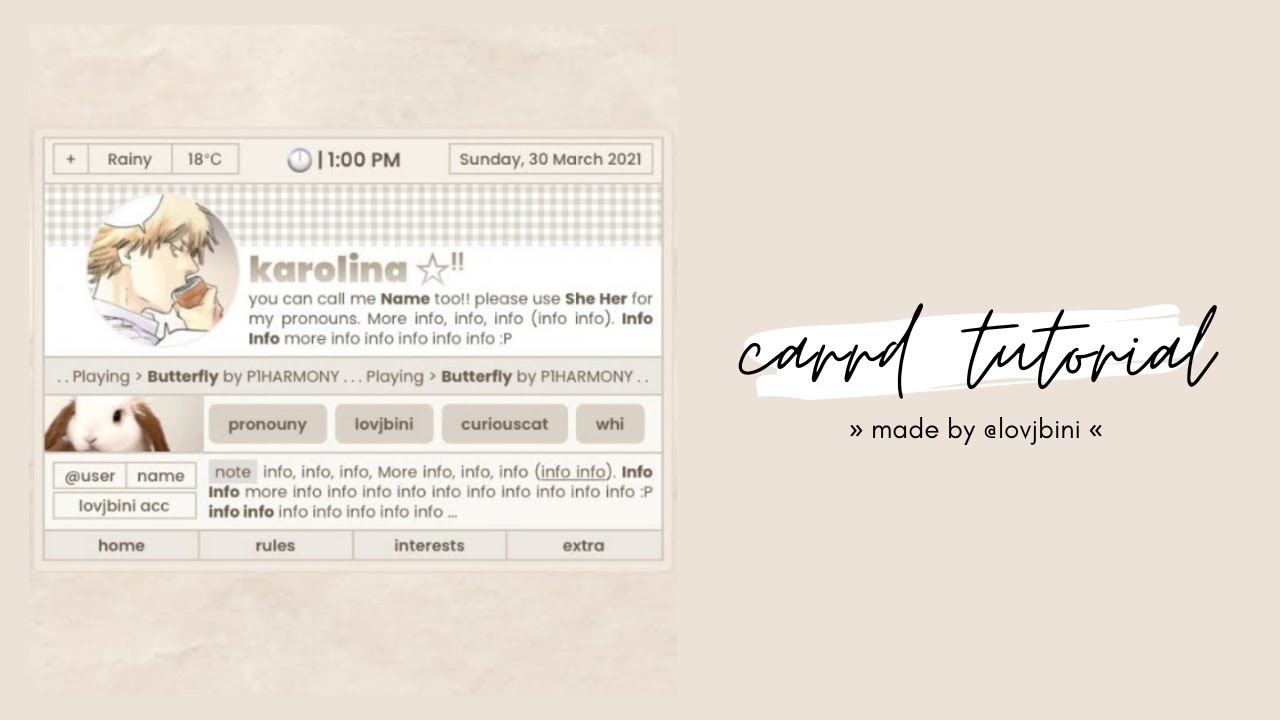 interactive carrd tutorial — © chiggiri
