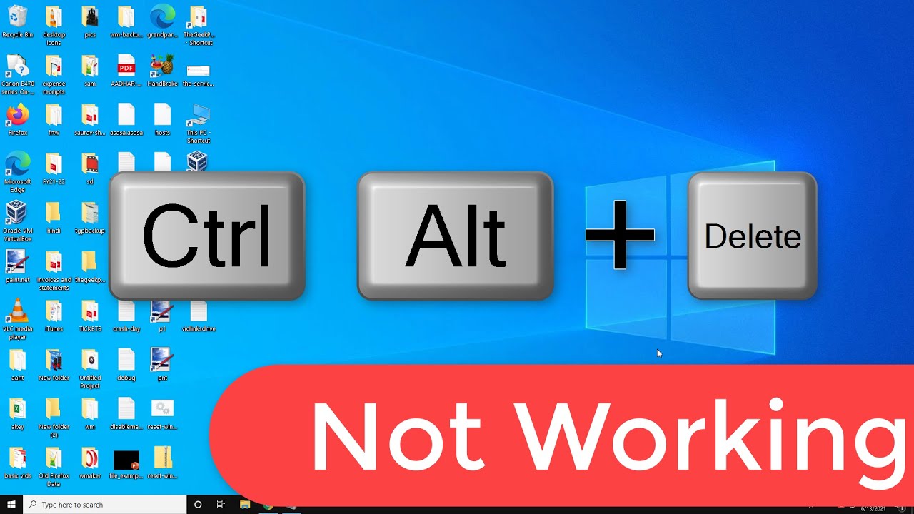 Ctrl Alt Del not Working on Windows 10 Fix