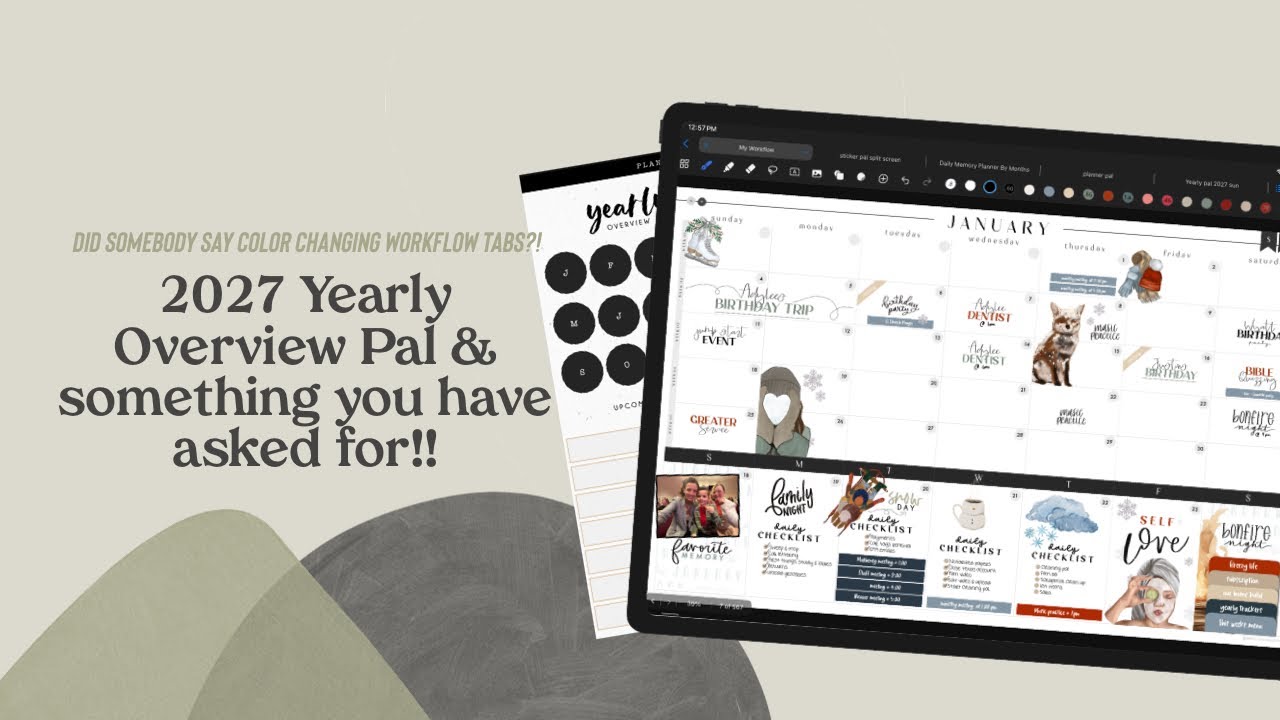 You asked for them!! Color changing Workflow tabs are HERE!!! New 2027 Overview PAL Planner Release!