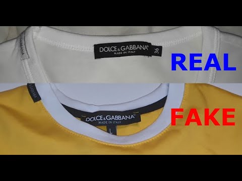 Dolce & Gabbana T shirt real vs fake. How to spot counterfeit D&G shirt