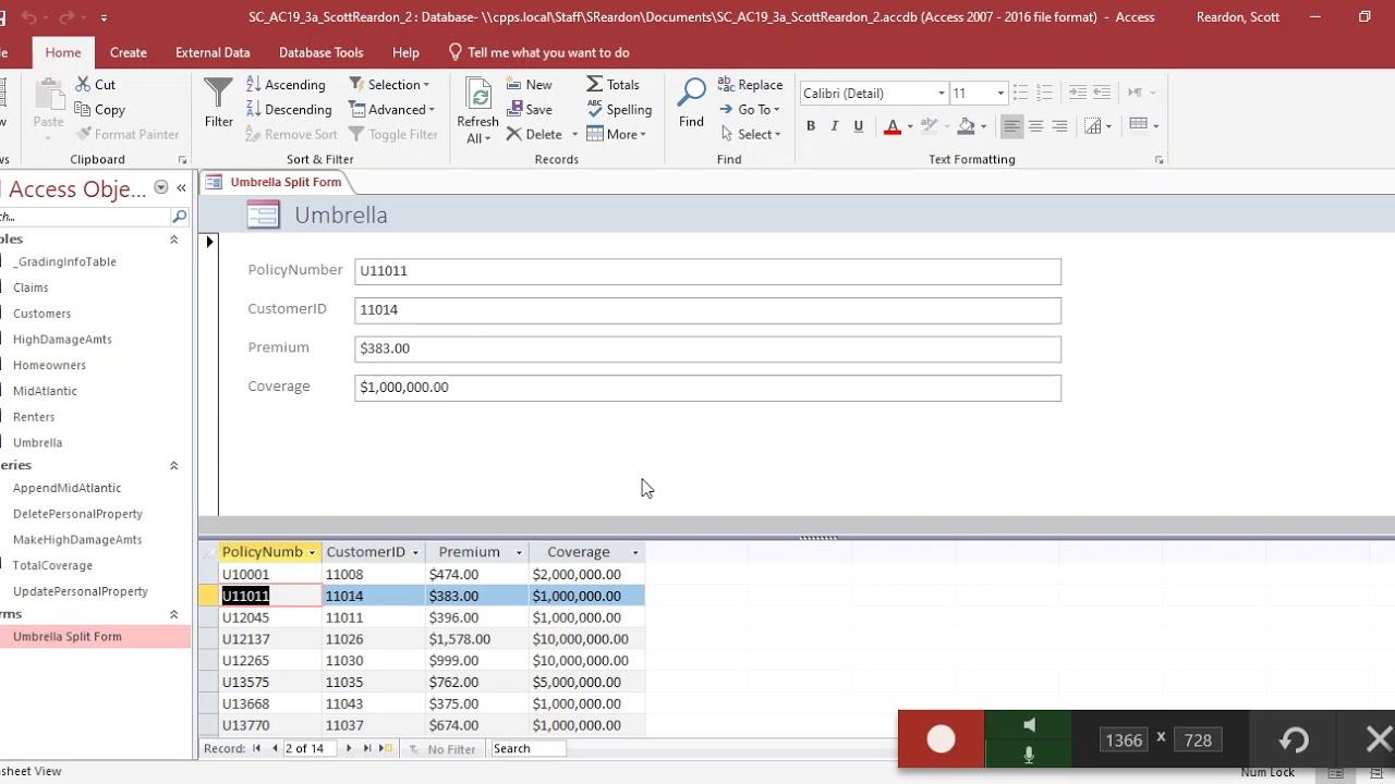 SC Project Access Chp 3 Lab 1   Webcast