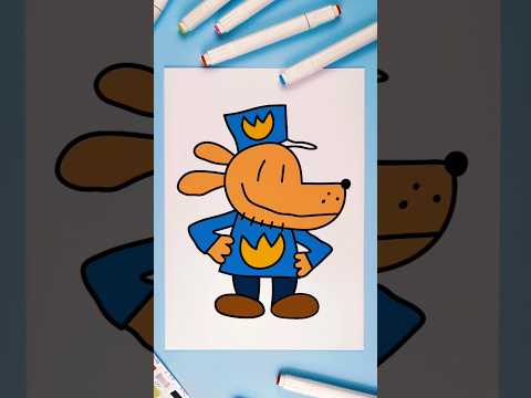 How to Draw Dog Man | Quick Drawing | Short #drawing #drawanything #dogman