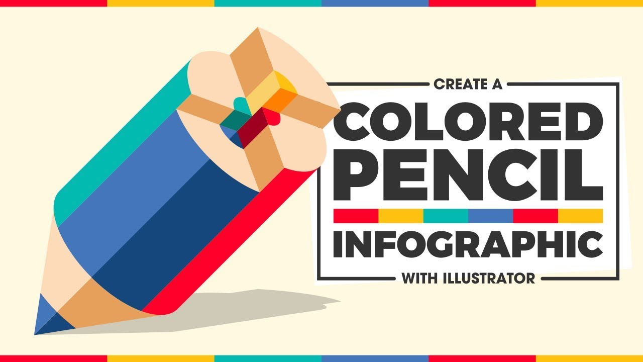 Illustrator Beginner Tutorial: Colored Pencil Infographic