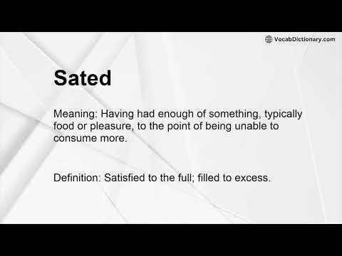 Sated Meaning