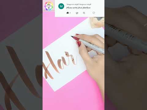 Calligraphy Name Harleen Request complete #calligraphy #name #nameart #shorts #requestedvideo