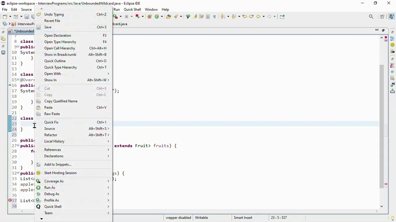 Java Tutorial: Demonstrate Unbounded Wildcards in Java Generics