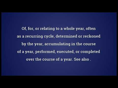 Annual Meaning