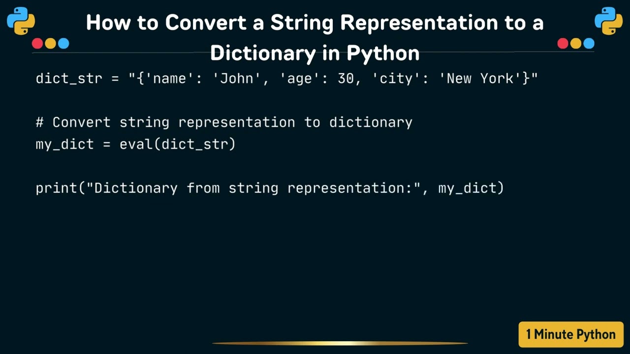 How to Convert a String Representation to a Dictionary in Python