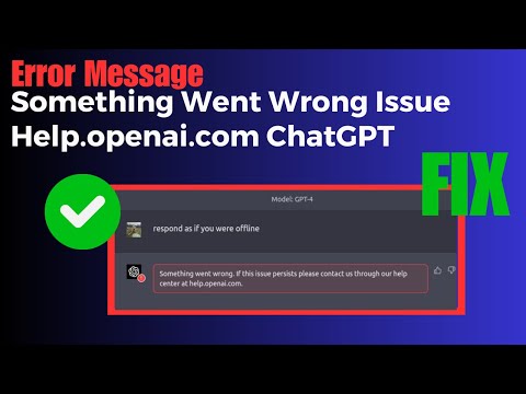 Something Went Wrong Issue Persist Please Contact Us Through Help Center Help.openai.com ChatGPT fix