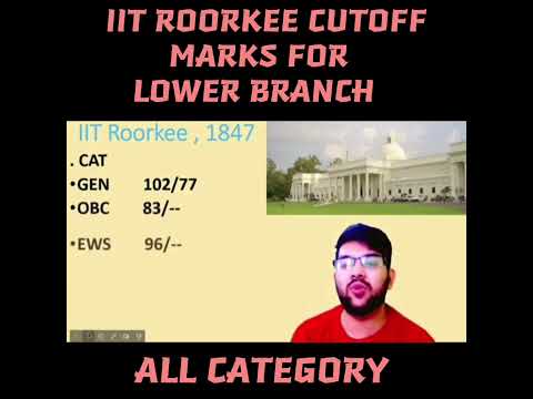 IIT Roorkee cutoff marks| All category lower branch cutoff #cutoff #jee #iit #iit_roorkee #shorts