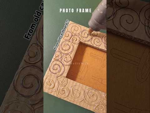 DIY Photo Frame from Cardboard #bestoutofwaste #cardboardcraft #shorts #artandcraft #trending #fyp