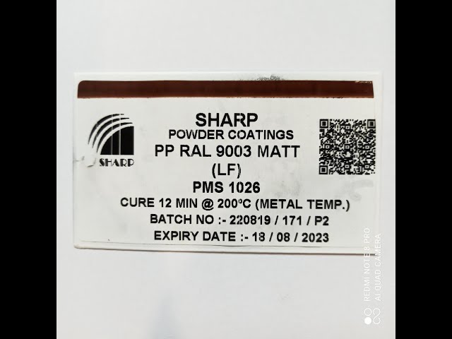 White Bold Powder Coating - EP RAL 9016 SEMI GLOSSY (AMIT) POWDER ...