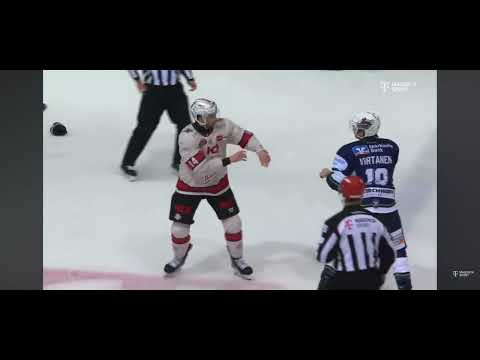 Jake Virtanen DEL Iserlohn Roosters Fight vs Maier NIT