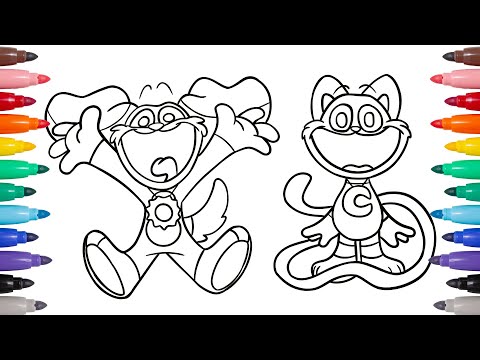 DogDay & CatNap Coloring Pages - Smiling Critters Poppy Playtime Coloring