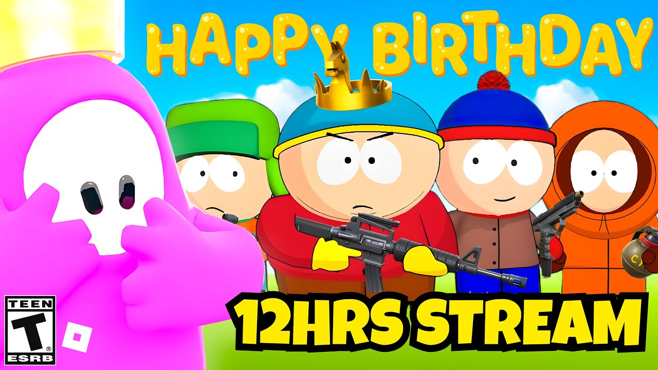 Fall Guys 12 Hours BIRTHDAY STREAM | ANYONE CAN JOIN | 🗡️Ranked Leaderboard Customs W Viewers Live!