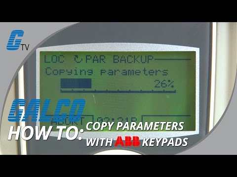 How to Copy Parameters with ABB ACS Drives from Keypad