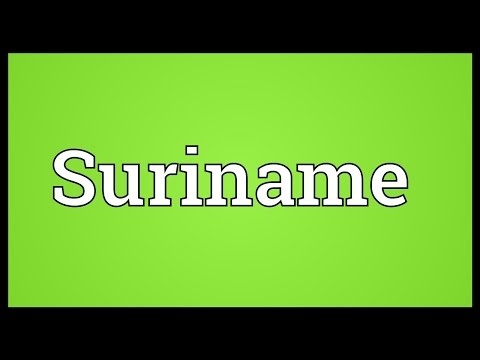 Suriname Meaning