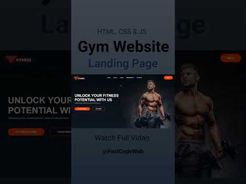 Gym Website Using HTML & CSS | Step by Step Tutorial | Fast Code