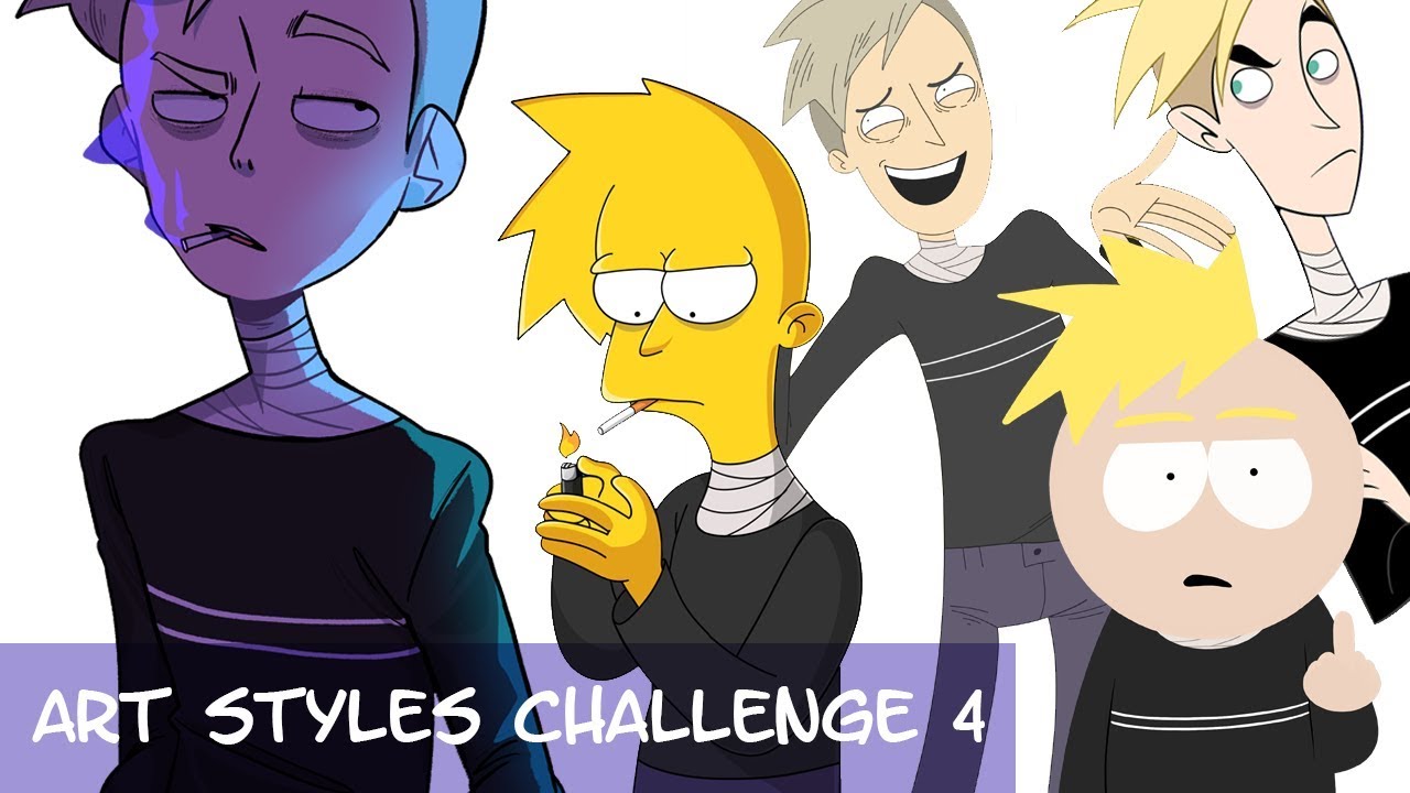 6 art styles challenge