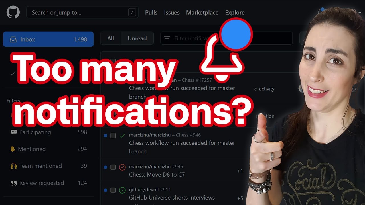 Too many notifications? How to sort, filter, and organise GitHub Notifications #Shorts