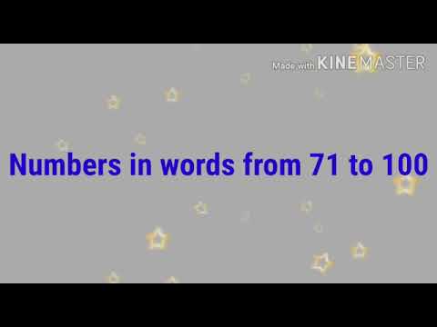 Numbers in words from Seventy one to Hundred