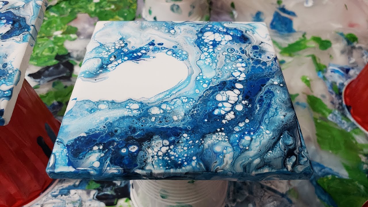 How to Make Coasters - Acrylic Pouring Tutorial with MULTIPLE Techniques!