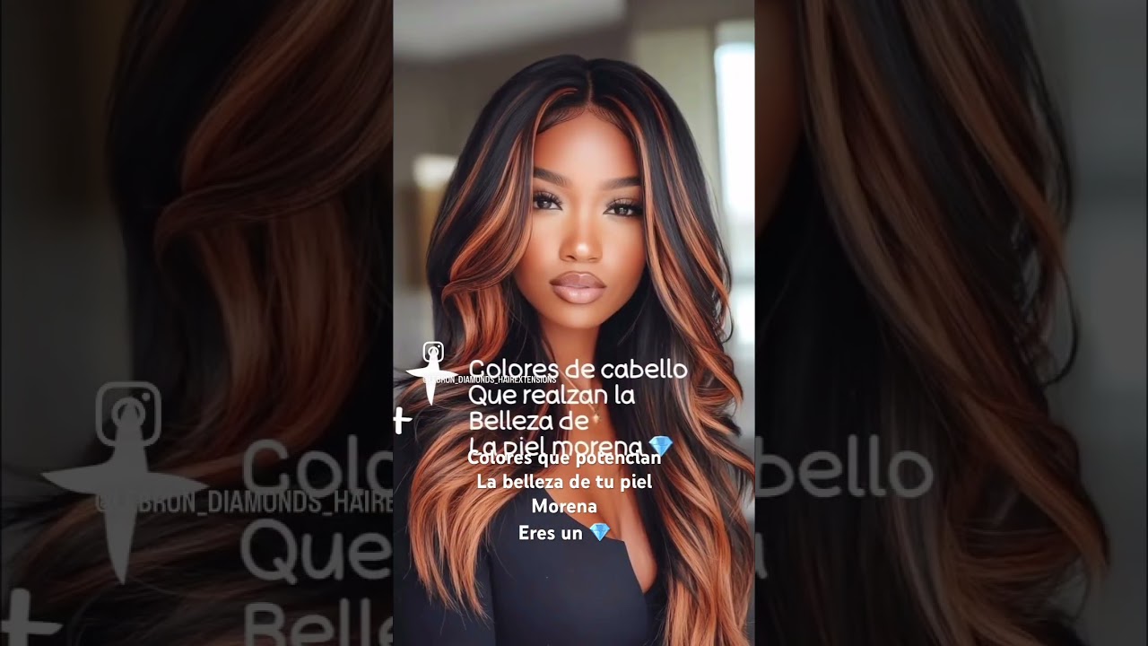 Colores de cabello para chicas morenas o negras que elevan tu belleza #darkskinwomen #negras #hair